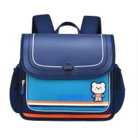 China Cartoon Bear Leather School Backpacks Horizontal Orthopedic Large Capacity for sale