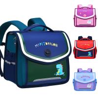 China Cartoon Leather Boys Dinosaur Backpack Toddler Book Bags For 6 12 Years Old for sale