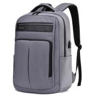 China 15.6inch Business Laptop Backpack USB Charging Black Leather Laptop Bag for sale