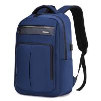 China 15.6inch Business Laptop Backpack USB Charging Black Leather Laptop Bag for sale
