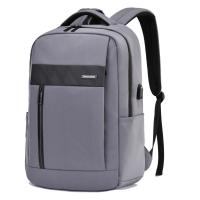 China 15.6inch Business Laptop Backpack USB Charging Black Leather Laptop Bag for sale