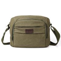 China Buckle Solid Vintage Canvas Messenger Bag Casual Portable Shoulder Bag for sale
