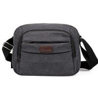 China Buckle Solid Vintage Canvas Messenger Bag Casual Portable Shoulder Bag for sale