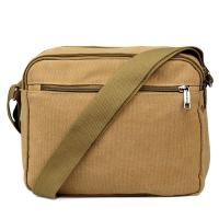 China Buckle Solid Vintage Canvas Messenger Bag Casual Portable Shoulder Bag for sale