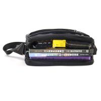 China Black Shoulder Messenger Bag Multi Pocket Crossbody Bag Casual Nylon for sale