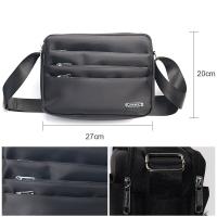China Black Shoulder Messenger Bag Multi Pocket Crossbody Bag Casual Nylon for sale