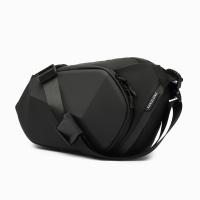 China Waterproof Chest Fashion Fanny Pack Black Anti Theft Crossbody Bag Oxford Sling Bags for sale