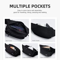 China Bum Fashion Fanny Pack Men Women Water Resistant Waist Bag With 6 Zipped Pockets for sale