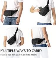 China Bum Fashion Fanny Pack Men Women Water Resistant Waist Bag With 6 Zipped Pockets for sale