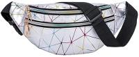 China Pu Leather Bum Waist Bag Festival Fanny Pack 3 Zip Pockets Waterproof for sale
