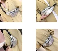 China Pu Leather Bum Waist Bag Festival Fanny Pack 3 Zip Pockets Waterproof for sale