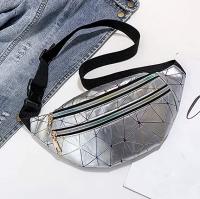China Pu Leather Bum Waist Bag Festival Fanny Pack 3 Zip Pockets Waterproof for sale