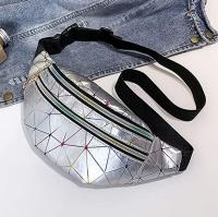 China Pu Leather Bum Waist Bag Festival Fanny Pack 3 Zip Pockets Waterproof for sale