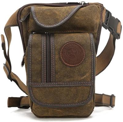 China Tactical Cycling Canvas Drop Leg Bag Hiking Waist Pack For Men Women for sale