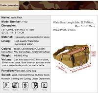 China Molle Tactical Waist Bag Military Waist Pack For Outdoors Walking Running Hiking Camping for sale