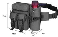 China Military Utility Waterproof Bum Bag Canvas Waist Pouch With Bottle Holder for sale