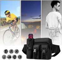 China Military Utility Waterproof Bum Bag Canvas Waist Pouch With Bottle Holder for sale