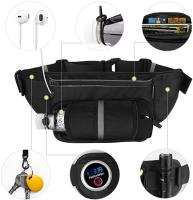 China Polyester Waterproof Bum Jogging Belt Bag Running Belt With Bottle Holder for sale