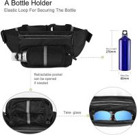China Polyester Waterproof Bum Jogging Belt Bag Running Belt With Bottle Holder for sale