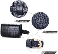 China Crocodile Small Crossbody Fanny Pack Pu Leather Purses With Cell Phone Pockets for sale