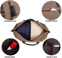 China Canvas Waterproof Weekender Bag Overnight Totes Rolling Duffel Bag for sale
