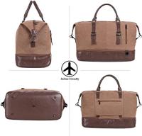 China Canvas Waterproof Weekender Bag Overnight Totes Rolling Duffel Bag for sale