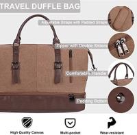 China Canvas Waterproof Weekender Bag Overnight Totes Rolling Duffel Bag for sale