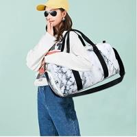 China Marble White Sports Duffle Bags For Men Women Casual 800g for sale