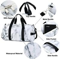 China Marble White Sports Duffle Bags For Men Women Casual 800g for sale