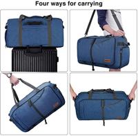 China 65l Travel Duffel Foldable Weekender Bag For Men Women WaterProof Tear Resistant for sale