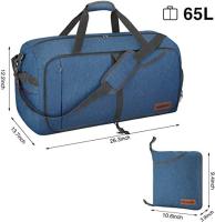 China 65l Travel Duffel Foldable Weekender Bag For Men Women WaterProof Tear Resistant for sale
