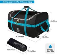 China Foldable Duffle Bag With Wheels 85l 120l 140l 1680d Oxford Collapsible for sale
