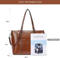 China Vintage Womens Leather Messenger Bag 15.6 Inch Laptop Tote Bag for sale