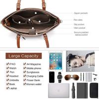 China Vintage Womens Leather Messenger Bag 15.6 Inch Laptop Tote Bag for sale