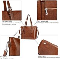 China Vintage Womens Leather Messenger Bag 15.6 Inch Laptop Tote Bag for sale