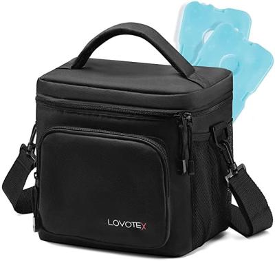 China Oxford Insulated Cooler Bags For Men With 2 Reusable Cooler Bag Ice Packs for sale