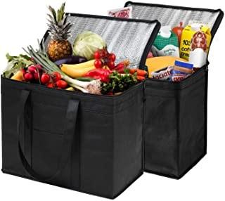 China Foldable Insulated Shopping Bags Groceries Sturdy Zipper Washable Stands Coller Bag for sale