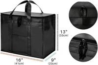 China Foldable Insulated Shopping Bags Groceries Sturdy Zipper Washable Stands Coller Bag for sale