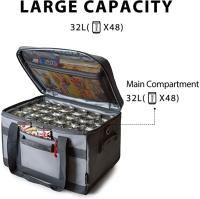 China 48 Can Insulated Cooler Bags 32l Large Collapsible Lunch Coolers For Picnic Beach for sale
