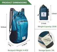 China Hiking Daypack Lightweight Packable Backpack Water Resistant 70L Oxford Material for sale