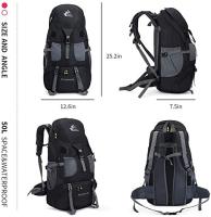China 50l Lightweight Water Resistant Hiking Backpack For Climbing Camping Touring for sale