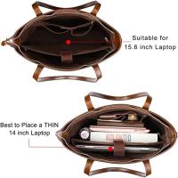 China 15.6 Inch Laptop Leather Tote Bag For Women PU Polyester Material for sale
