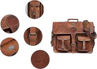 China 400g 14 Inch Vintage Handmade Leather Messenger Bag For Laptop Briefcase for sale