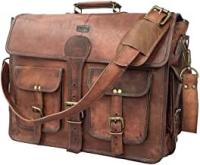 China 400g 14 Inch Vintage Handmade Leather Messenger Bag For Laptop Briefcase for sale