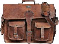 China 400g 14 Inch Vintage Handmade Leather Messenger Bag For Laptop Briefcase for sale