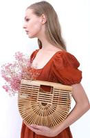 China OEM Womens Bamboo Handbag Handmade Quilted Tote Bags for sale
