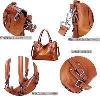 China ODM Women'S Genuine Leather Purse Crossbody Satchel Top Handle Tote Bag for sale
