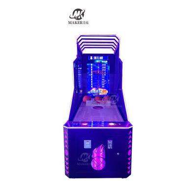 China Children Coin Operated Arcade Basketball Game Machine Indoor Hoop Shooting Sports Game 72 Inch Height Adjustable for sale