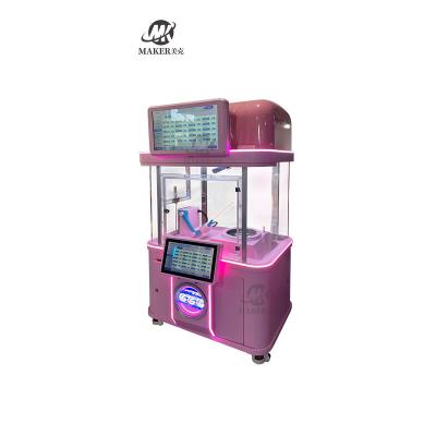 China MAKER Coin Operated Robot Cotton Candy Vending Machine 3000W 100-260V for sale