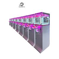 China Single Player Tempering Glass Arcade Claw Crane Machine Pink Color for sale
